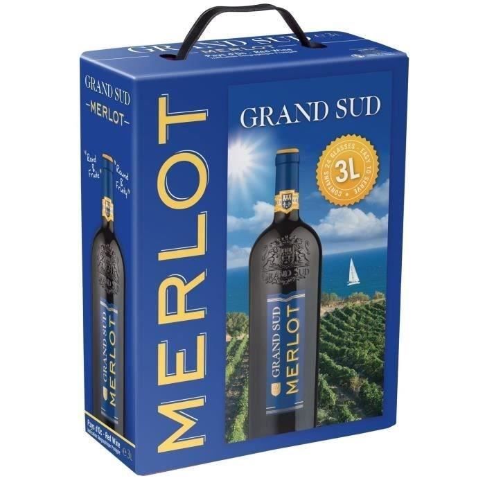 Grand Sud IGP Pays d'Oc Merlot - Vin rouge du Languedoc-Roussillon 2024 ...