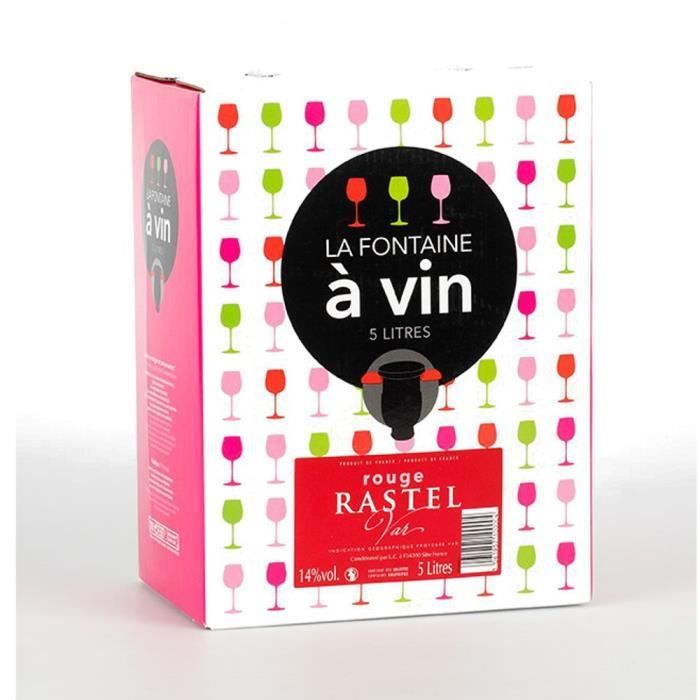 BIB 5L Rastel IGP Var vin rouge - La cave Cdiscount