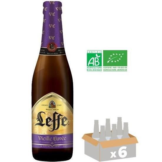LEFFE Vieille Cuvée Bière Ambrée - BIO - 33 cl x6 - 8,2 % - La cave ...