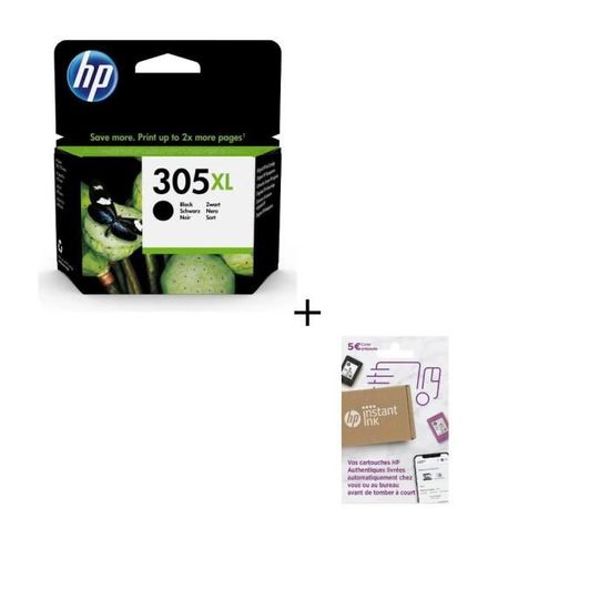 Pack HP 305 XL noir + Carte Instant Ink - Cdiscount Informatique