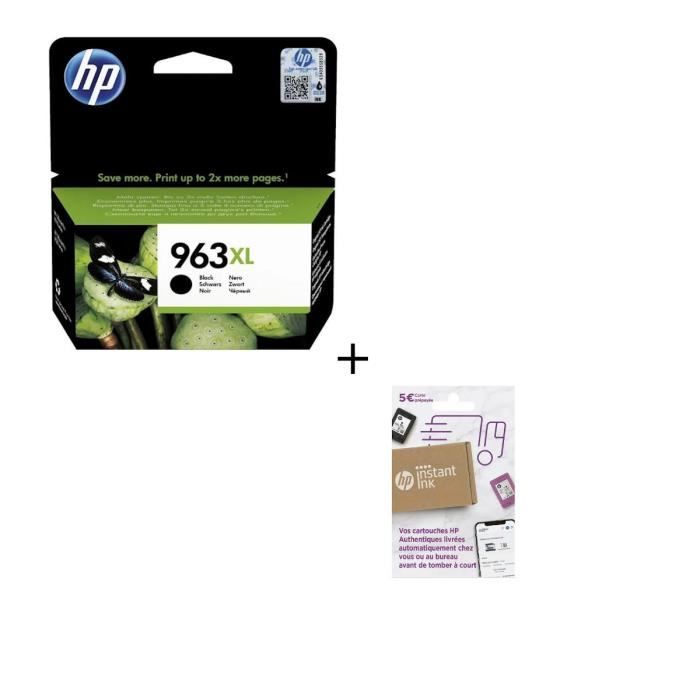 Pack HP 963 XL noir + Carte Instant Ink - Cdiscount Informatique