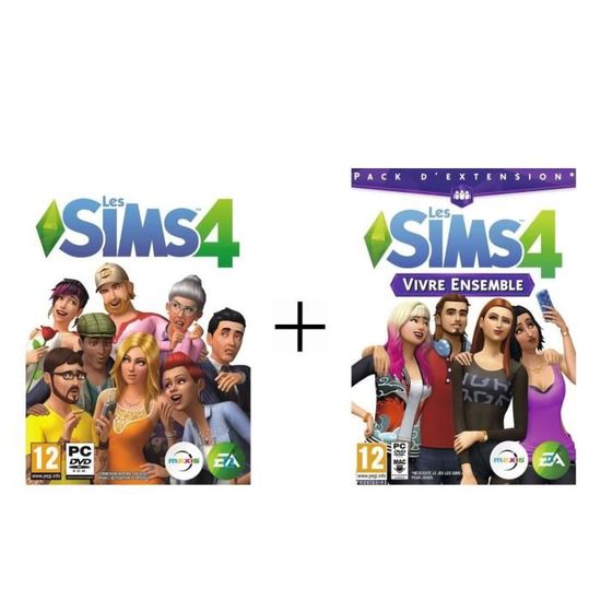 Sims 4 Jeu PC + Sims 4 : Vivre Ensemble Jeu PC - Cdiscount Jeux vidéo