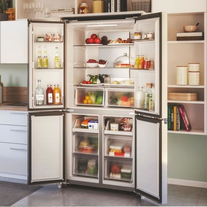 Réfrigérateur multi-portes - CANDY CFQQ5T817EPS - 467L (311L + 156L ...