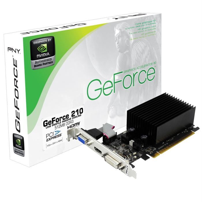 PNY Geforce 210 512Mo Low Profile Passive - Cdiscount Informatique