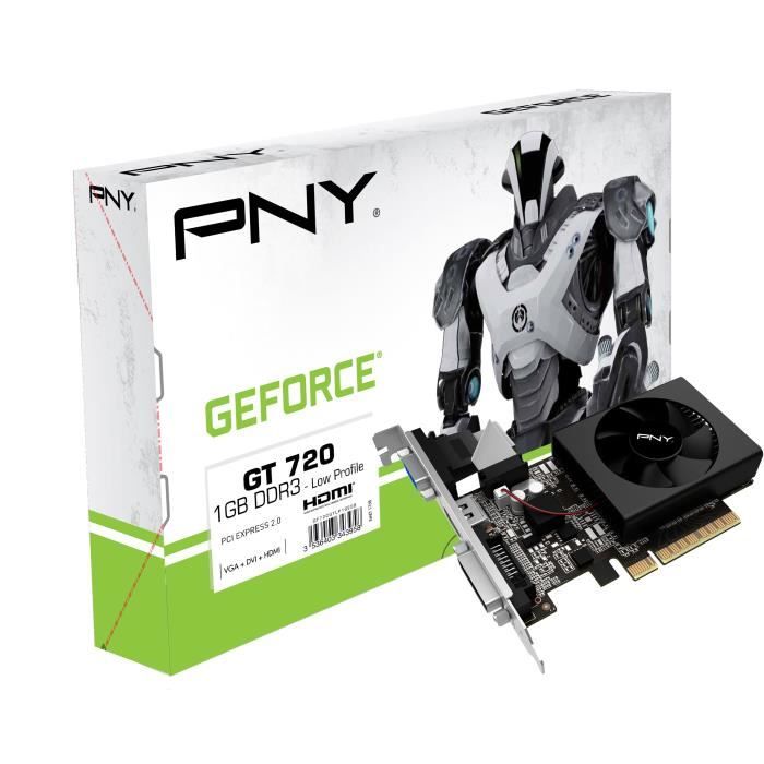 PNY GeForce GT 720 1Go DDR3 - Cdiscount Informatique