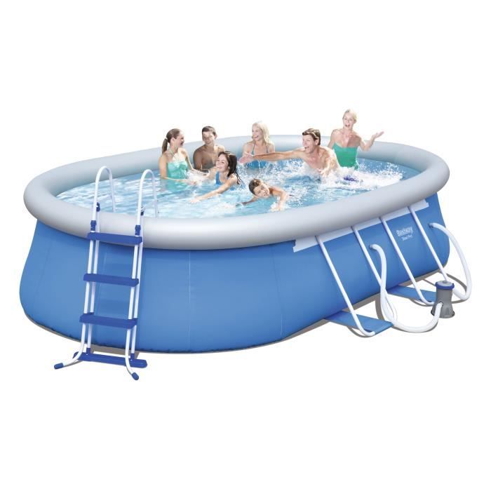 BESTWAY Kit Piscine Ovale Autoportante L4 88 X L3 05 X H1 07m BESTWAY Kit Piscine Ovale Autoportante L4 88 X L3 05 X H1 07m