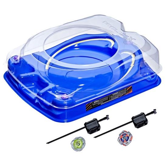 Beyblade X Set de combat Descente-choc avec arène Beystadium, 2 toupies ...