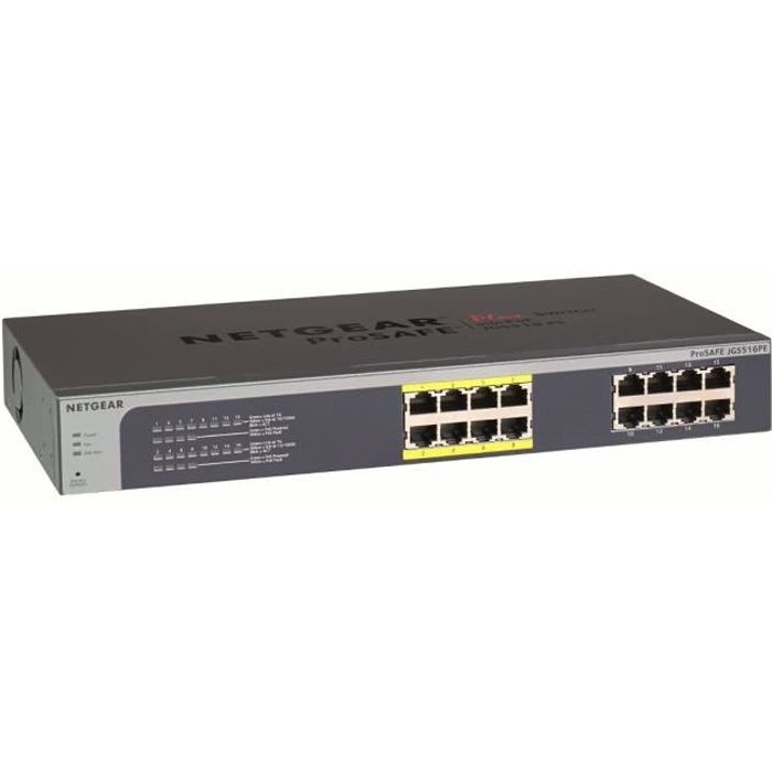 Netgear JGS516 - Switch Gigabit 16 ports rackable - Cdiscount Informatique