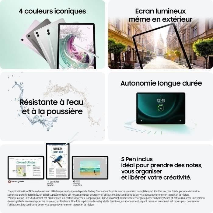 Tablette Tactile Samsung Galaxy Tab S9 FE+ 12,4" WIFI 128Go Vert ...