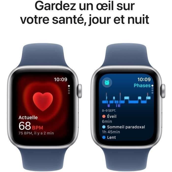 Apple Watch SE GPS+Cellular 44mm Silver Aluminium - Bracelet Denim ...