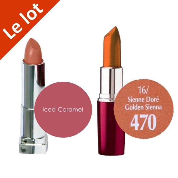 Gemey Maybelline Pack de 2 Rouges à Lèvres - Achat / Vente rouge a ...