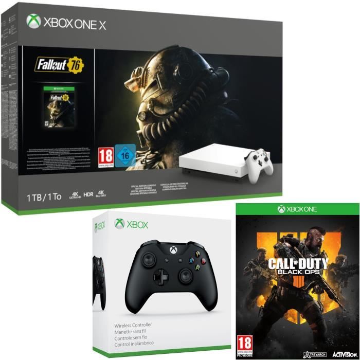 Xbox One X 1 To Fallout 76 Edition limitée Robot White + Call of Duty ...