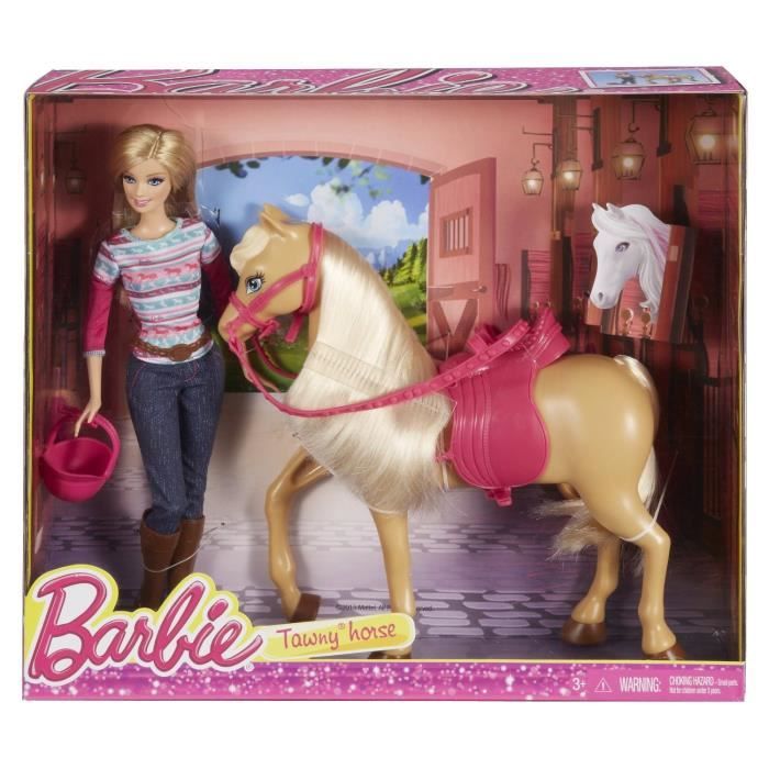 Poupée Barbie et son Cheval - Mattel - Ravissante cavalière ...