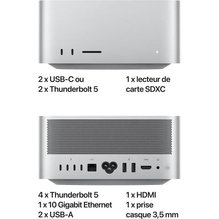 Apple - Mac Studio - 512Go SSD - 36Go RAM - Puce M4 Max - CPU 32 cœurs ...