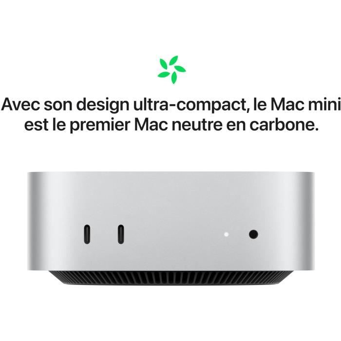 Apple - Mac mini (2024) Puce Apple M4 - RAM 16Go - Stockage 512Go SSD ...