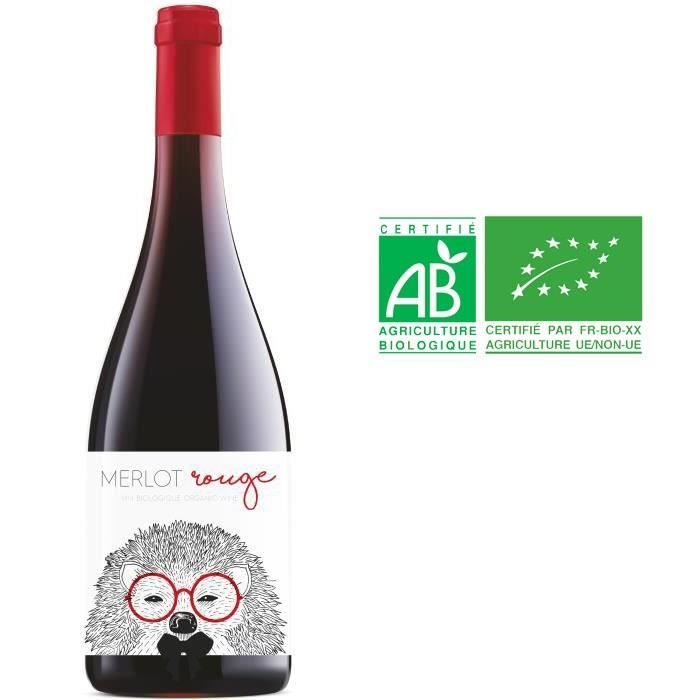 Hérisson Malin 2016 Merlot - Vin rouge - Bio - La cave Cdiscount