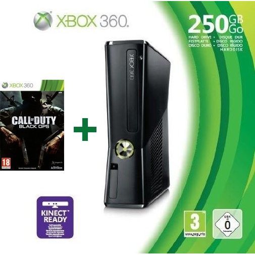 Console Xbox 360 250 Go + Call of Duty Black Ops - Microsoft - Bundle ...