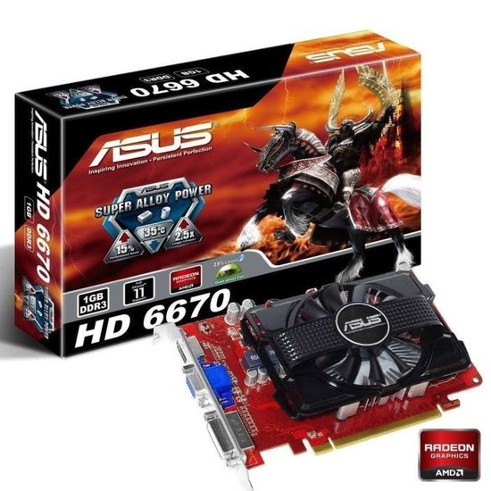 Asus AMD Radeon HD6670 1Go DDR3 - Cdiscount Informatique