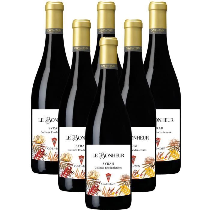 Cave de Tain Le Bonheur Collines Rhodaniennes Syrah - Vin rouge de la ...