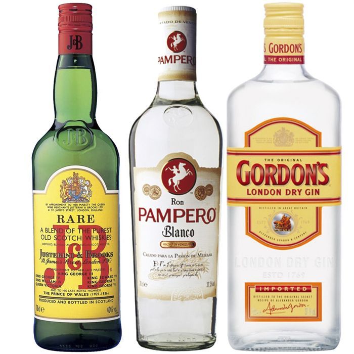 Pack J&B/Gin/Rhum 3 Bouteilles - La cave Cdiscount