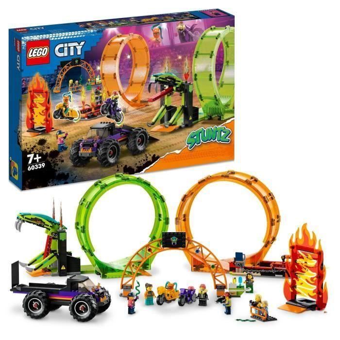 LEGO 60339 City Stuntz L’Arène de Cascade avec Double Looping, Monster ...