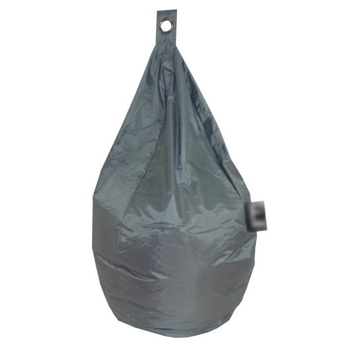 COTTON WOOD Poire Tribe en PVC - Ø 75 x 110 cm - Gris - Cdiscount Maison