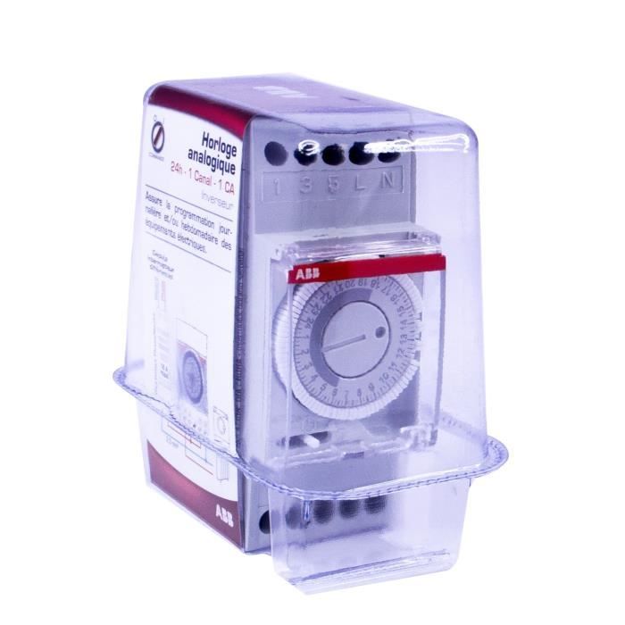 ABB Horloge analogique 24 h 1 canal 2 modules - Cdiscount Bricolage