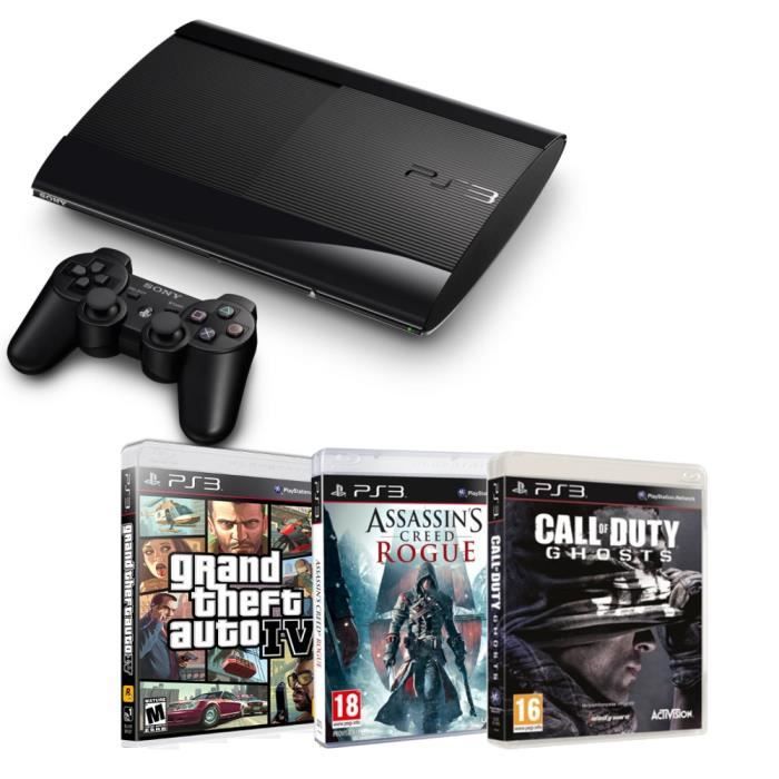 PS3 12 Go Ultra Slim + 3 Jeux PS3 - Cdiscount Jeux vidéo