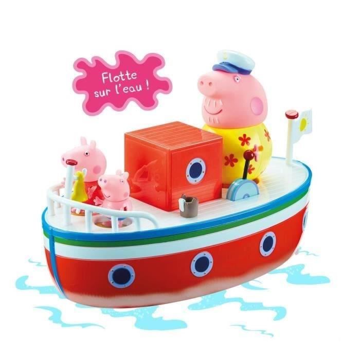 PEPPA PIG le Bateau de Papy Pig + 3 Personnages - Cdiscount Jeux - Jouets