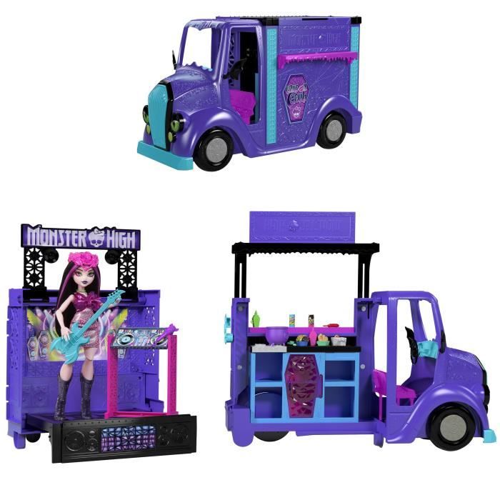 Monster High-Tour Bus Rock Sang-sationnel-Coffret avec poupée et bus ...
