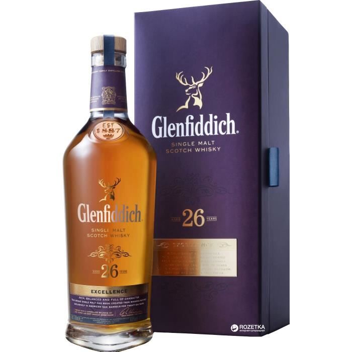 Glenfiddich - 26 ans - Whisky - 43.0% Vol. - 70 cl - Achat / Vente ...