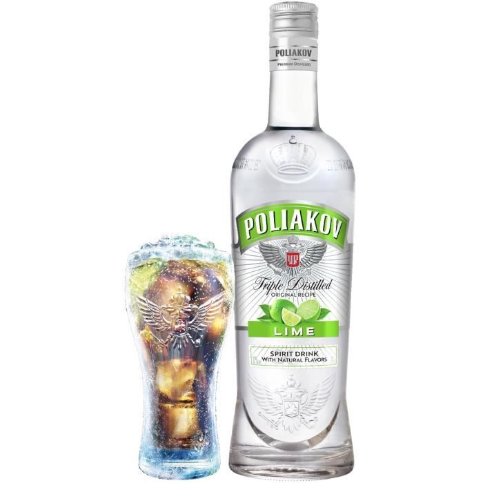 Poliakov - Lime - Vodka - 32,0 % Vol. - 70cl - La cave Cdiscount