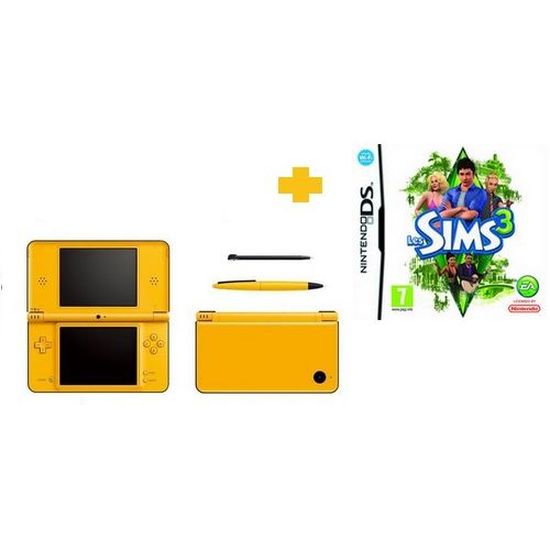 PACK DSI XL JAUNE + SIMS 3 - Cdiscount Jeux vidéo