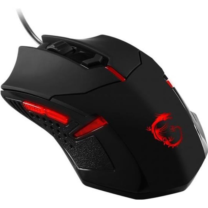 MSI Souris Gamer INTERCEPTOR DS B1 GAMING Filaire - Optique - 1600 dpi ...