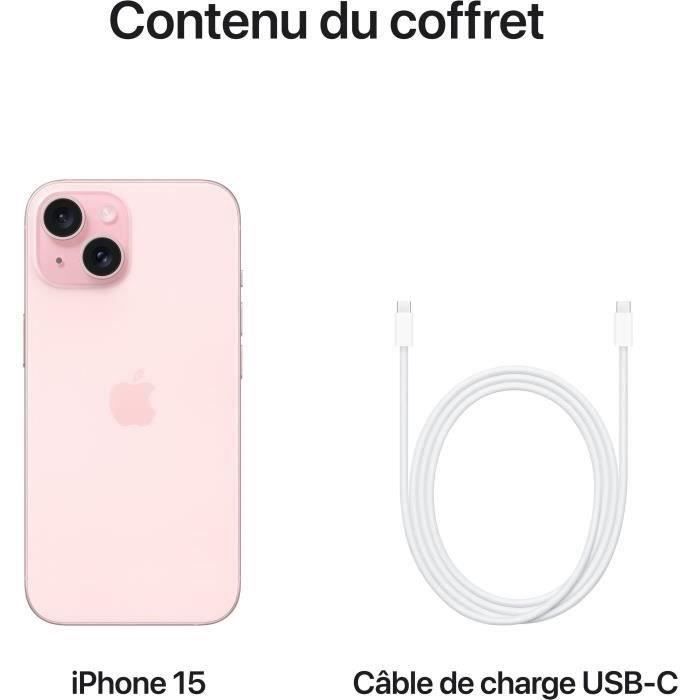 IPhone 15 128GB Rose - Cdiscount Téléphonie