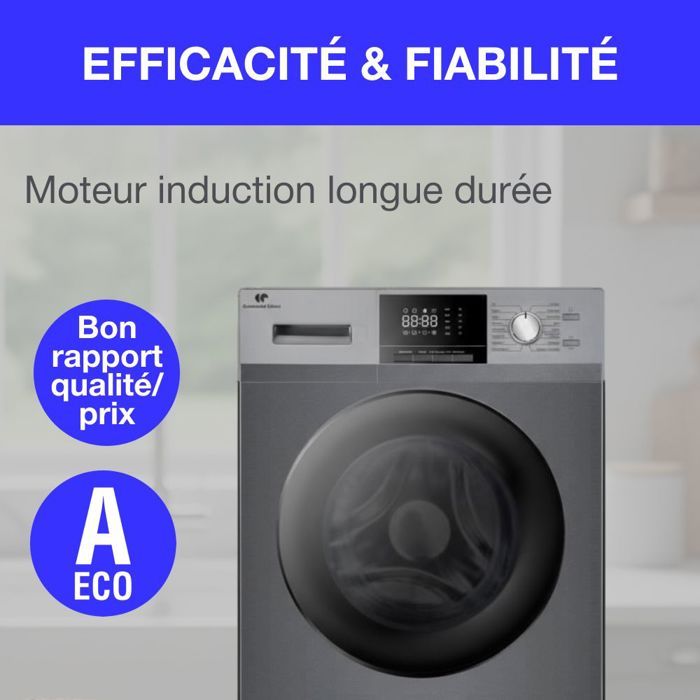 Lave-linge hublot - CONTINENTAL EDISON - CELL8140IS1 - 8kg - Moteur ...