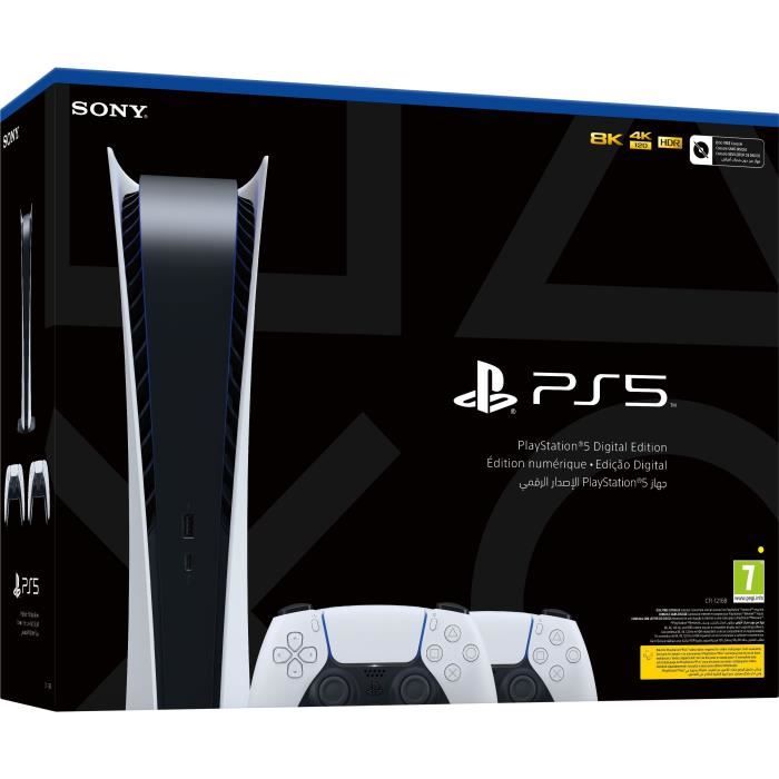 Console Playstation 5 Digital 2ème Manette Dualsense Blanche