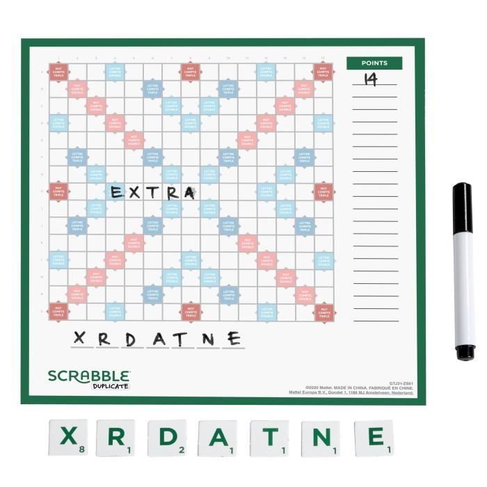 Mattel Games - Scrabble Duplicate - Jeu de société et de lettres - 2 à ...