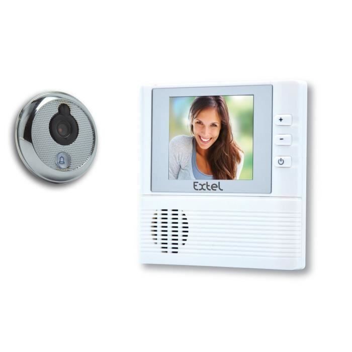 EXTEL Interphone vidéo judas de porte couleur diagonal moniteur écran 2 ...