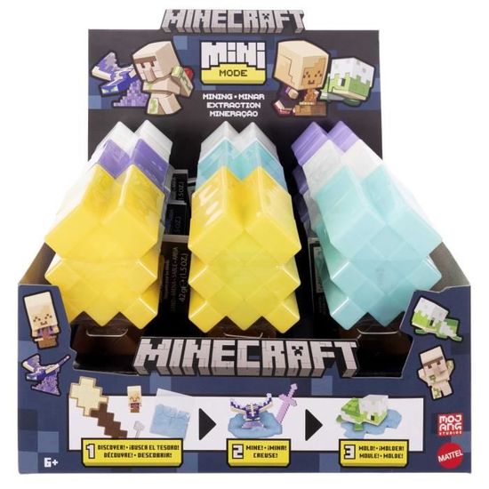 Minecraft-Mini-Têtes Modulables - Assortiment de figurines - Minecraft ...