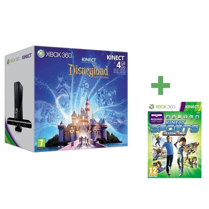 XBOX 360 4Go KINECT DISNEYLAND + KINECT SPORTS 2 - Cdiscount Jeux vidéo