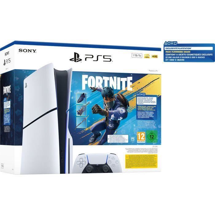 Pack PS5 Standard : Console PlayStation 5 (modèle Slim) + Fortnite ...
