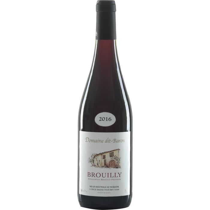 Domaine Dit Baron 2016 Brouilly - Vin rouge de Bourgogne - La cave ...