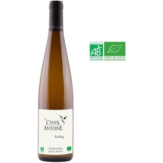 Les Chais Saint Antoine 2018 Riesling - Vin blanc d'Alsace - Bio - La cave Cdiscount