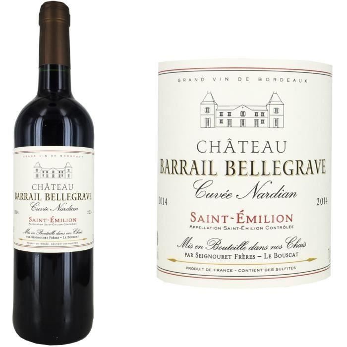 Château Barrail Bellegrave Cuvée Nardian Saint Emilion 2014 - Vin rouge ...