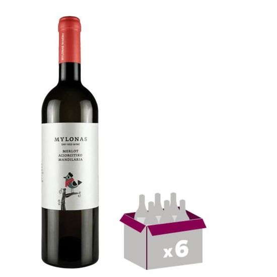 Mylonas Merlot Agiorgitiko Mandilaria - Vin rouge de Grèce - La cave ...