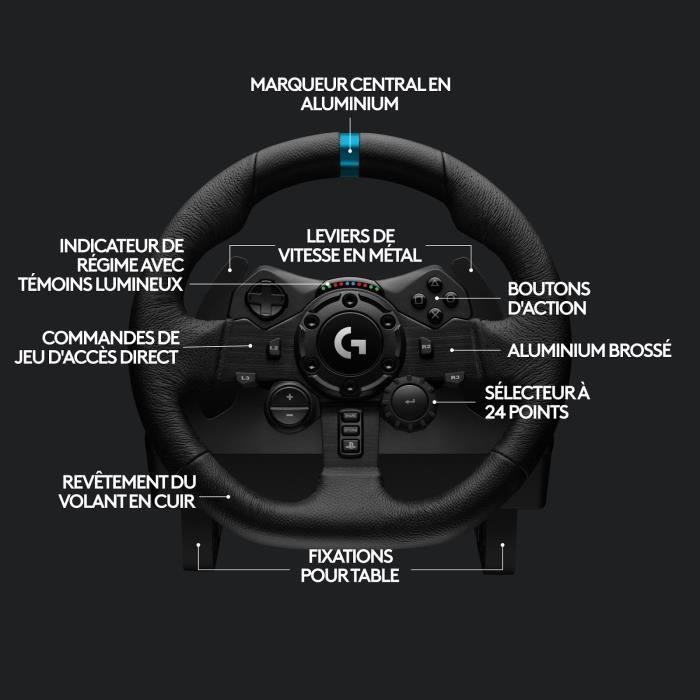 Pack Volant de Course G923 Driving Force LOGITECH - Pour PS5, PS4 et PC ...