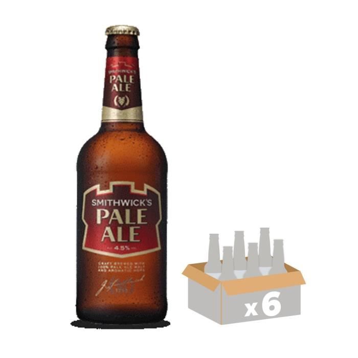 SMITHWICKS PALE ALE Lot de 6 Bières blondes 0,50L - La cave Cdiscount
