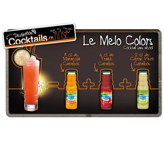 Cocktail melo color's pack cocktail sans alcool - La cave Cdiscount