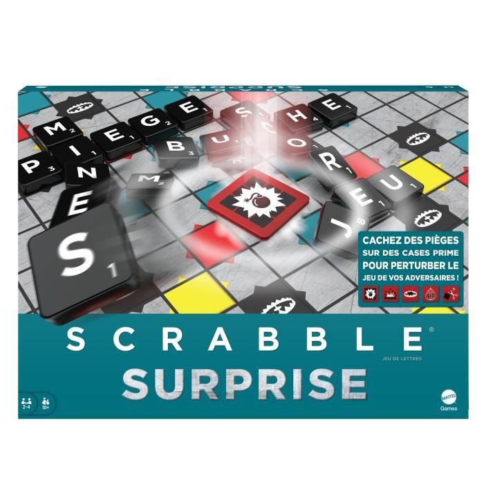 Mattel Games - Scrabble Surprise - Jeu de société et de lettres - Dès ...